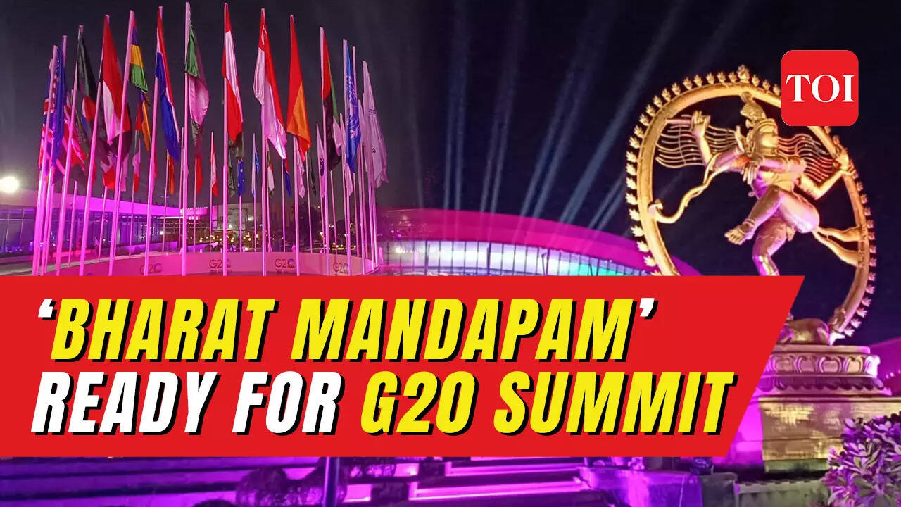 G20 Summit: Bharat Mandapam glows in readiness, Union Minister Piyush ...
