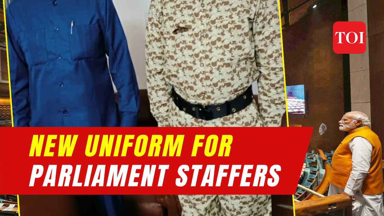 Watch: Staff posted at New Parliament Building get new uniform ahead of ...