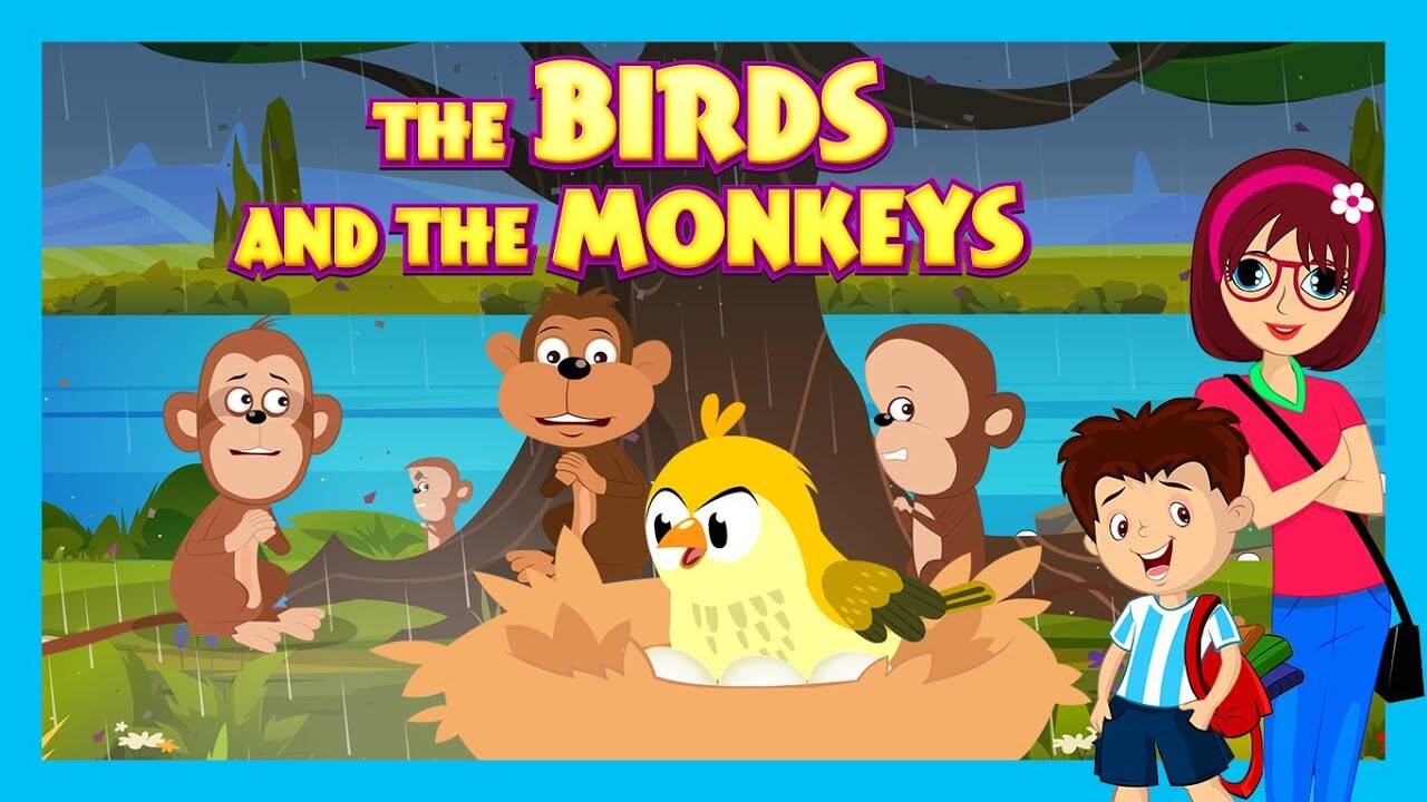 Check Out Latest Kids English Nursery Story 'The Birds And The Monkeys ...
