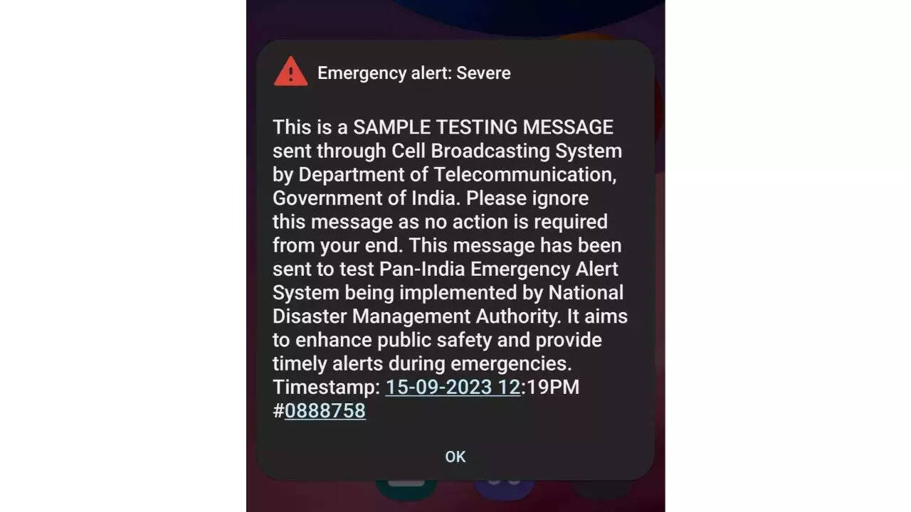 Emergency alert: If you have received this message on your phone, here's what it means - Times ...