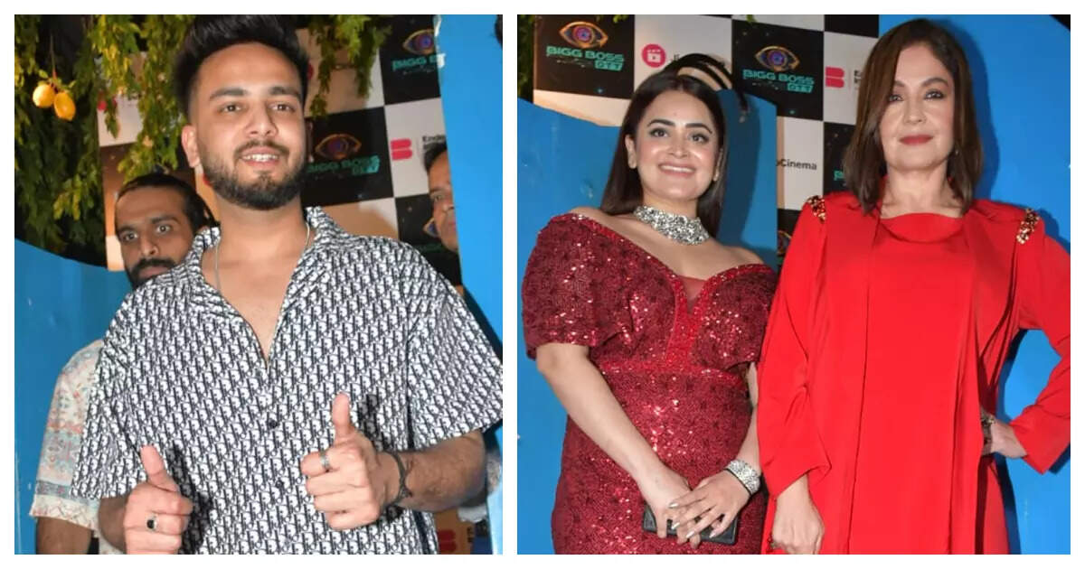Bigg Boss OTT success bash: Elvish Yadav arrives in style, Pooja Bhatt-Bebika Dhurve twin in red ...