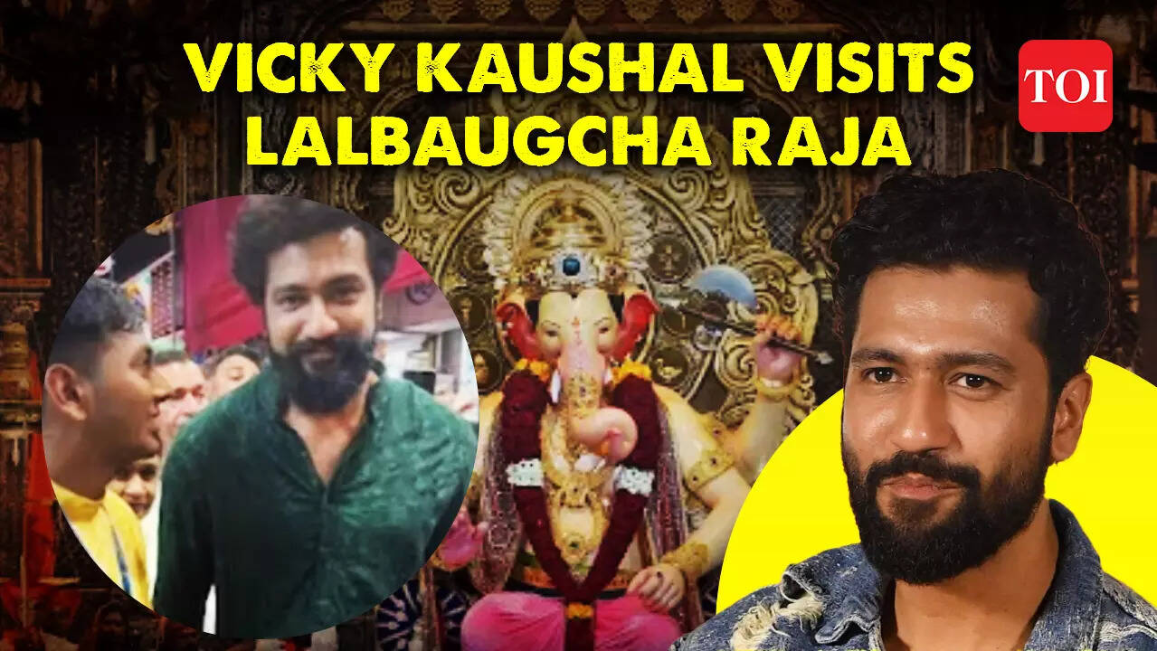 Maharashtra: Actor Vicky Kaushal offers prayers at Lalbaugcha Raja in ...