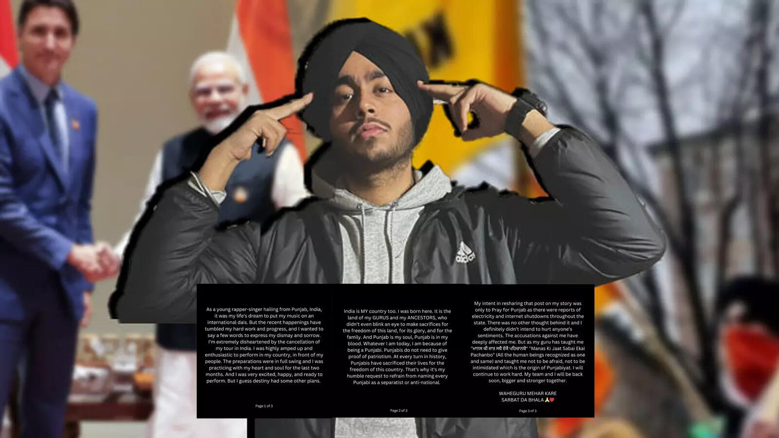 India-Canada diplomatic slugfest: Canada-based singer Shubh breaks ...