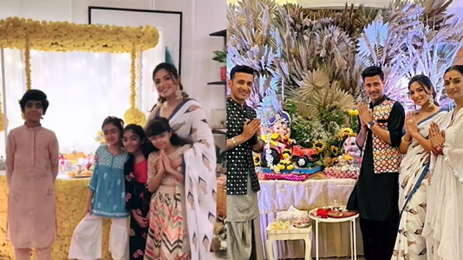 Shama Sikander celebrates the Ganpati festival at home with friends ...