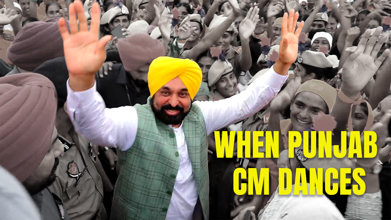 CM Bhagwant Mann dances at passing out parade of constables in Punjab's Jalandhar