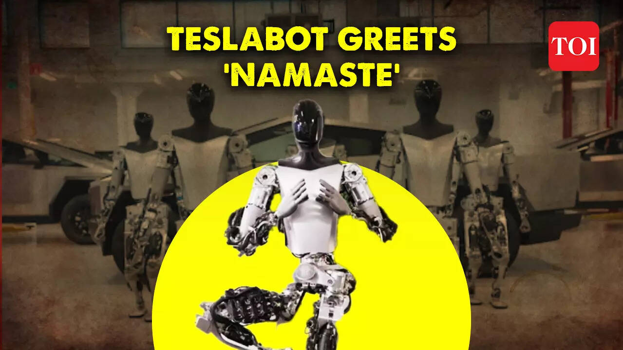 Watch: TeslaBot greets with 'Namaste' and performs yoga, Elon Musk ...