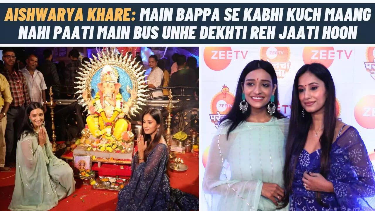 Bhagya Lakshmi's Aishwarya Khare & Maera Misshra seek Parel Cha Raja's blessings; perform Maha Arti