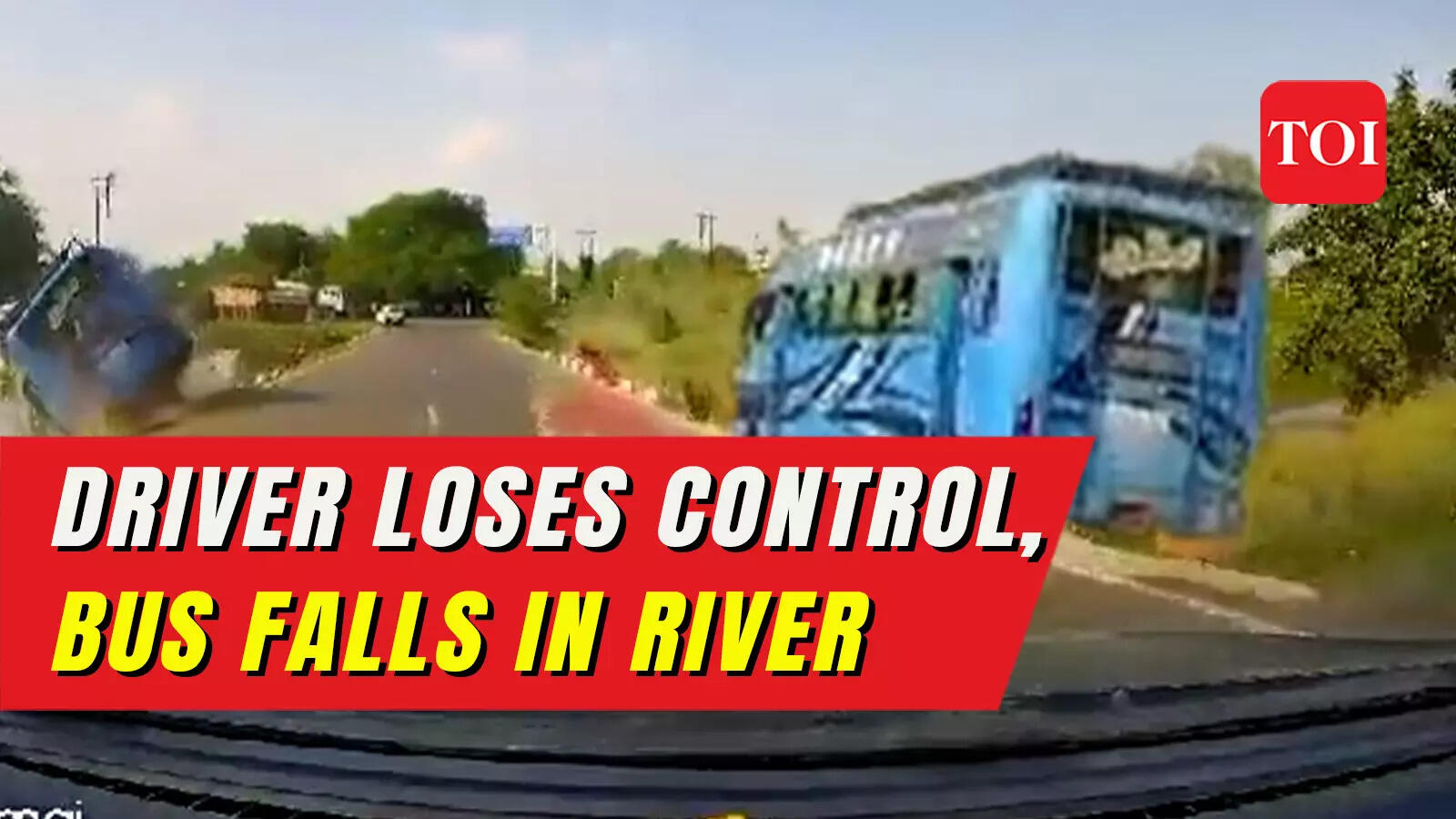 On cam: Bus carrying passengers falls into river in Khargone, many injured