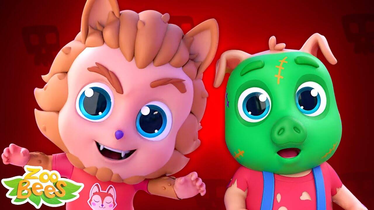 English Kids Poem: Nursery Song in English 'Five Little Monsters'