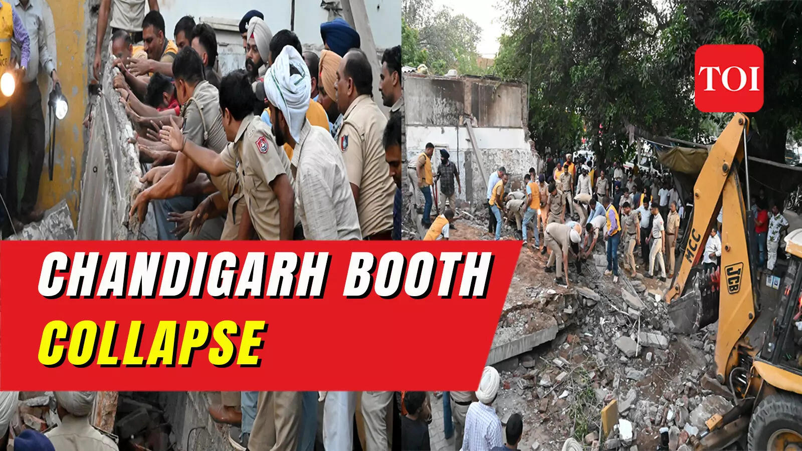 Tragic: Sudden collapse of two booths in Chandigarh's Sector 33 market