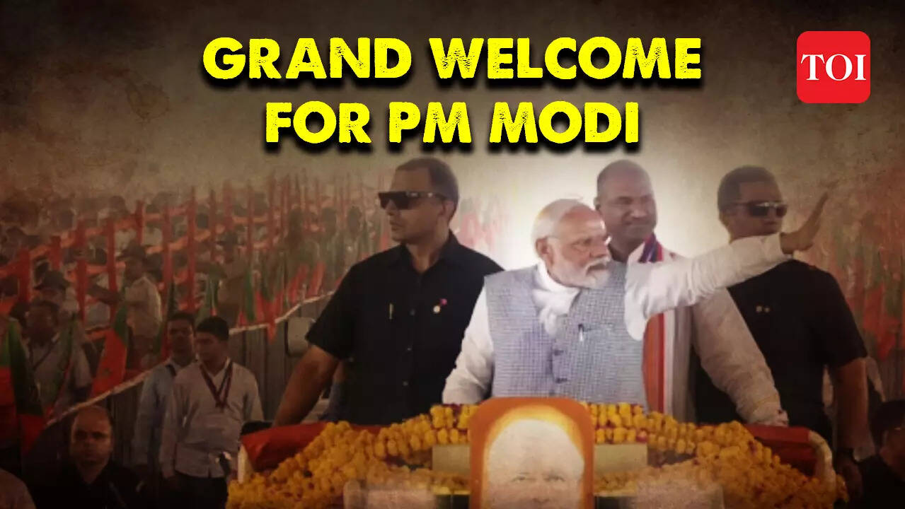 PM Modi holds mega road show in Jodhpur after inaugurating projects ...