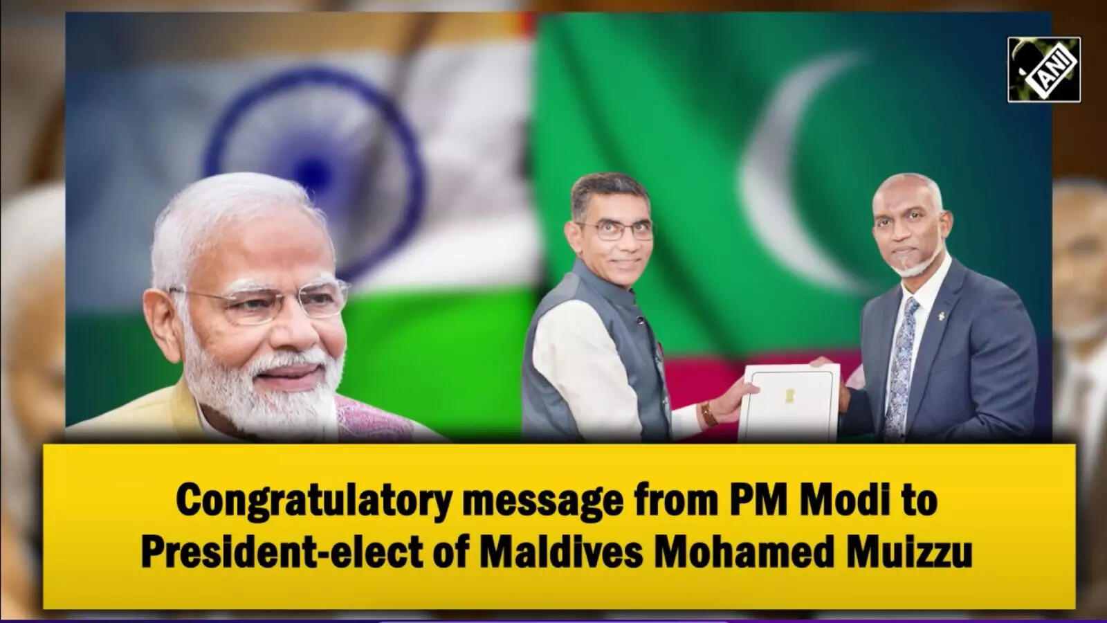 Congratulatory message from PM Modi to President-elect of Maldives Mohamed Muizzu