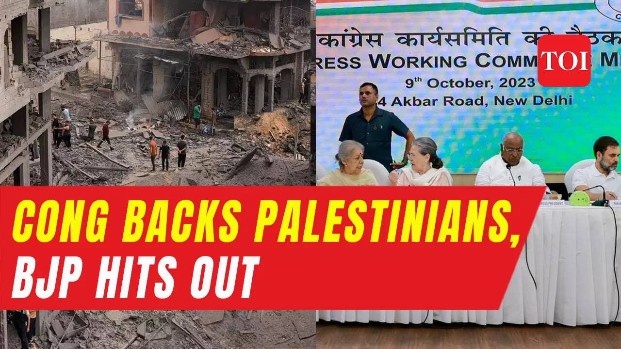 Congress declares support for ‘rights of Palestinian people’, BJP slams party for differing with ...
