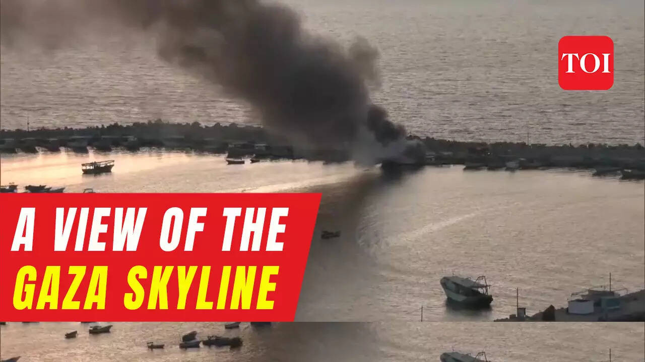Watch: Gaza skyline amidst ongoing Hamas-Israel conflict, missiles ...