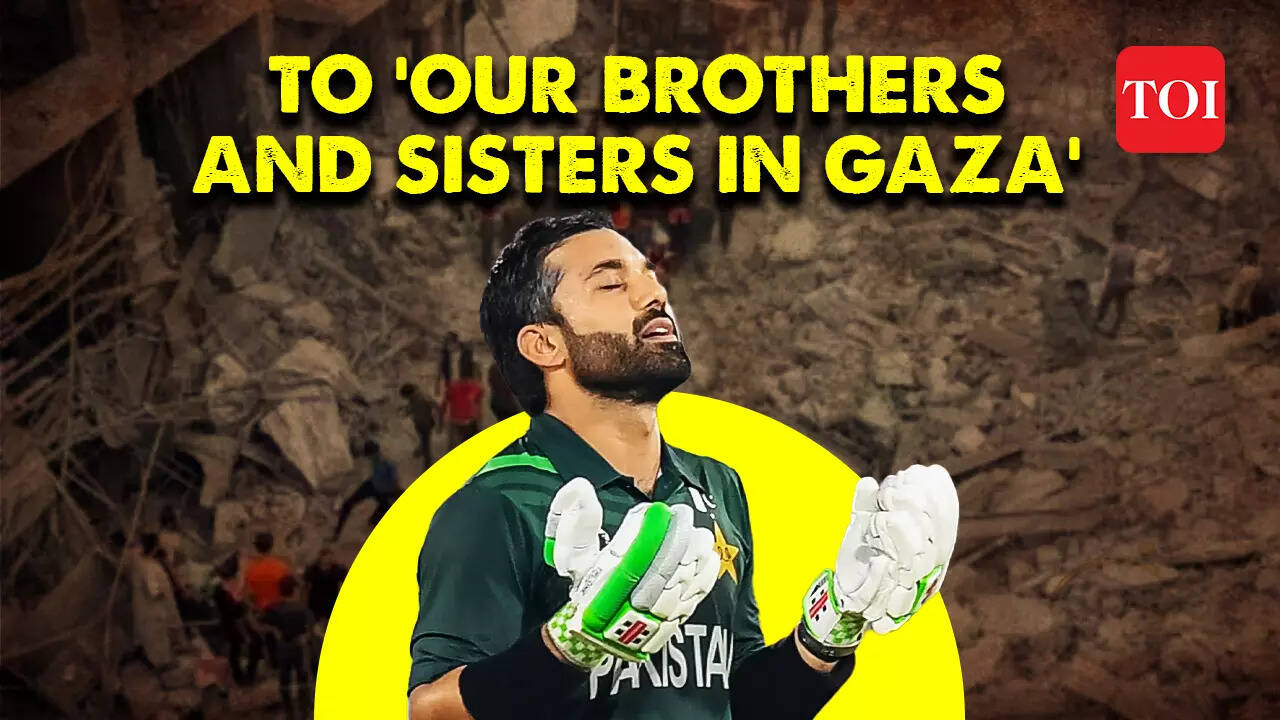 'For our Gaza brothers and sisters': Pakistan's Mohammed Rizwan ...