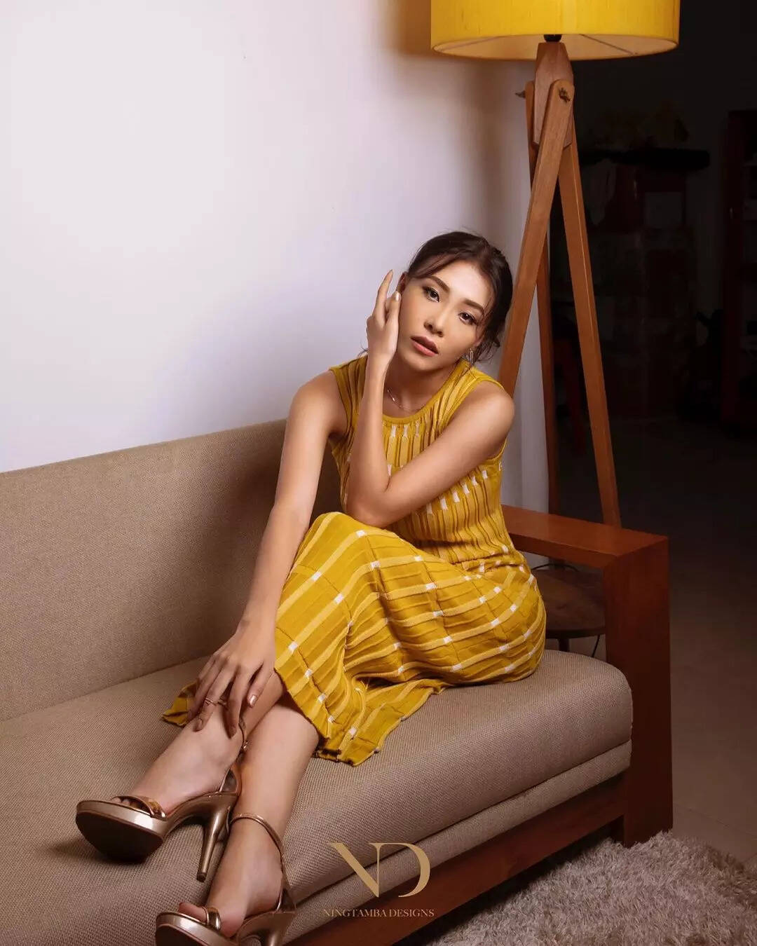 Thounaojam Strela Luwang redefines elegance in KEI YEN's Canary Yellow ...