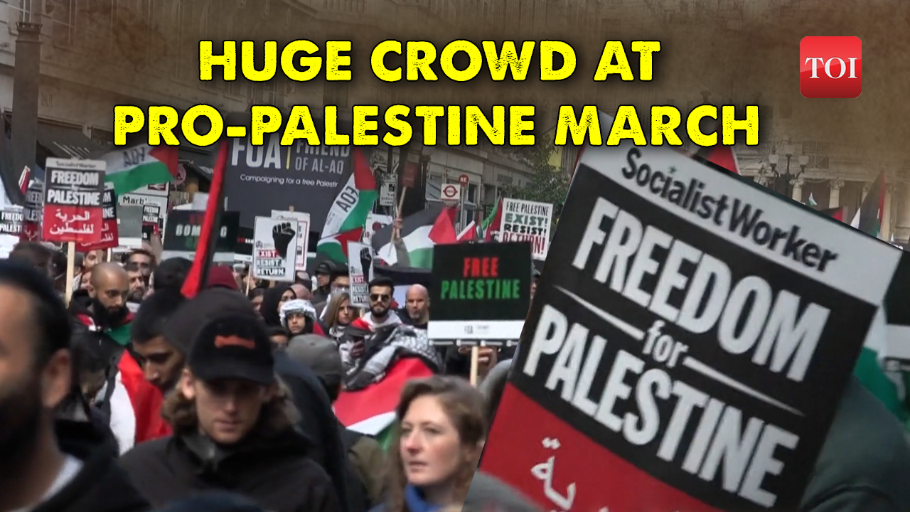 Thousands march in London in solidarity with Palestinians, chant ...