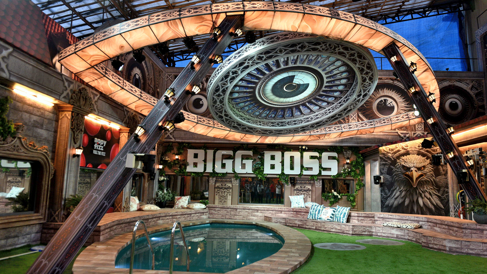 Explore the majestic and opulent interiors of the Bigg Boss house
