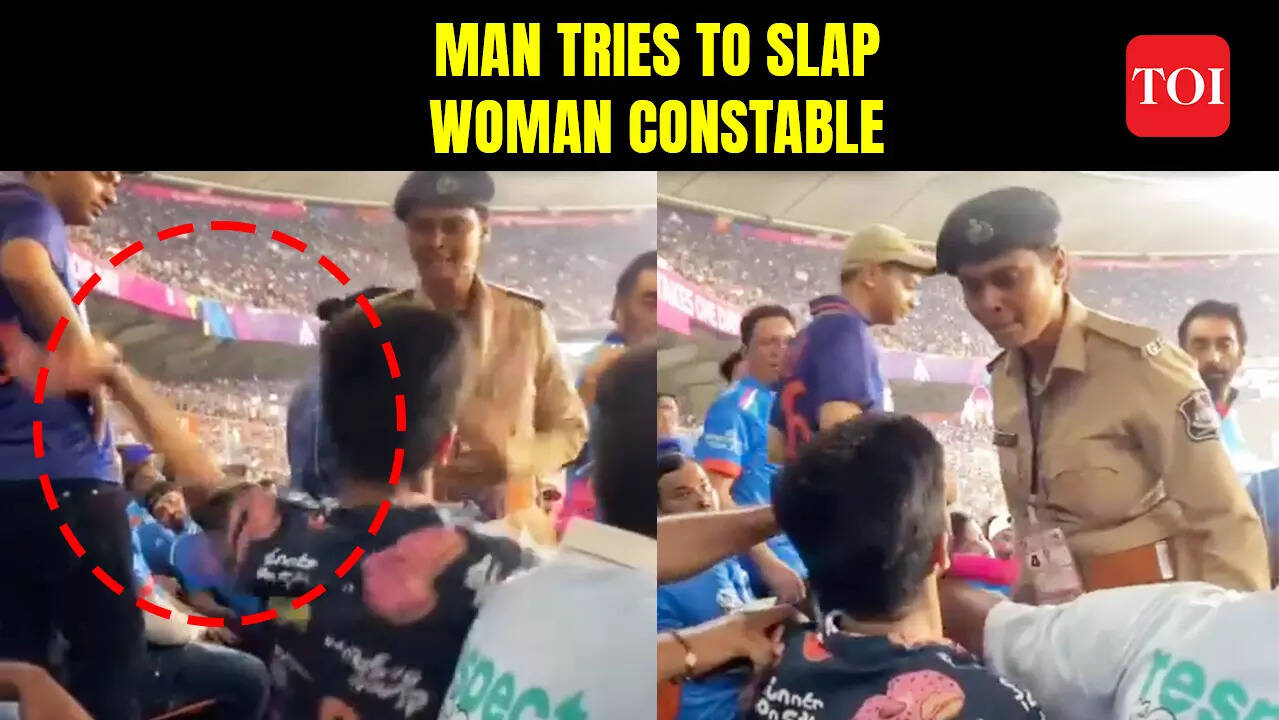 Man tries to slap woman constable during India vs Pak match, video goes ...