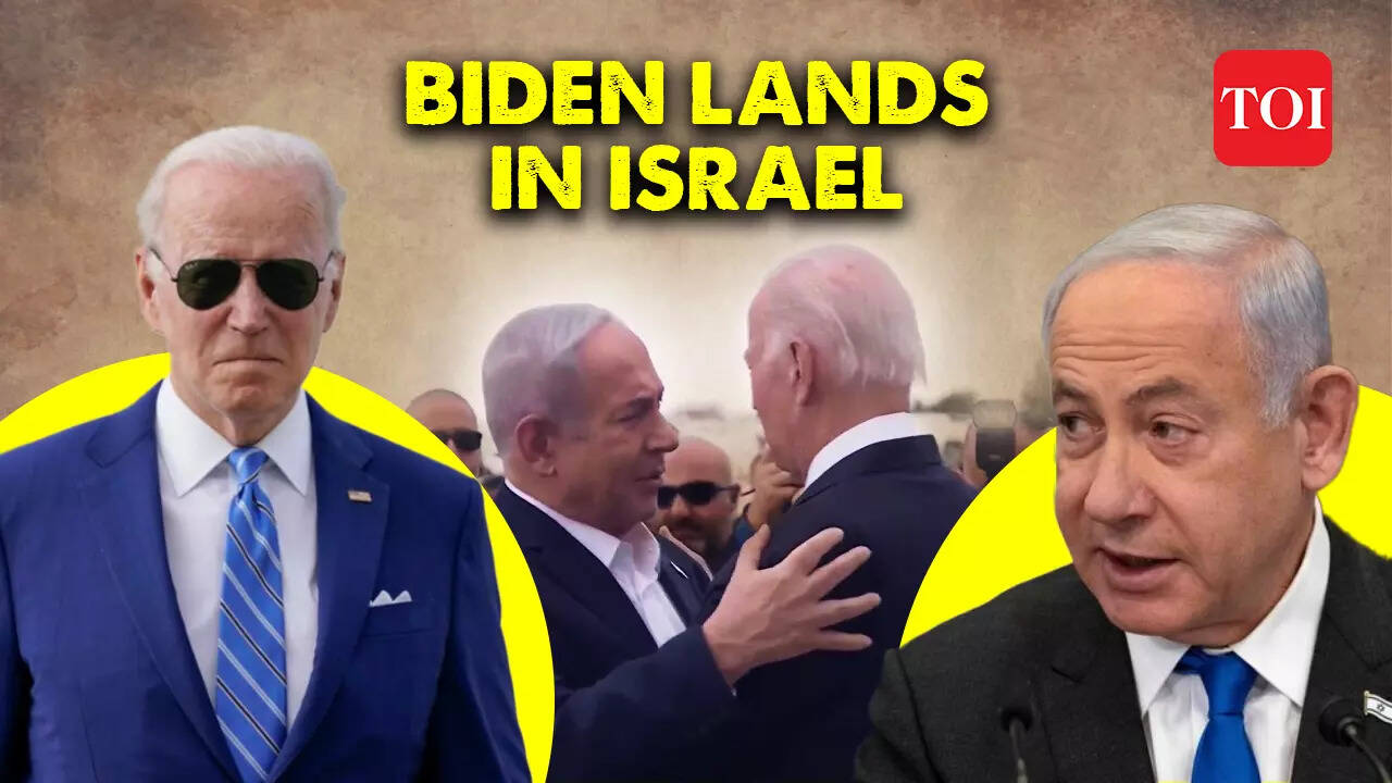Joe Biden lands in Israel, meets Benjamin Netanyahu amid outrage over ...
