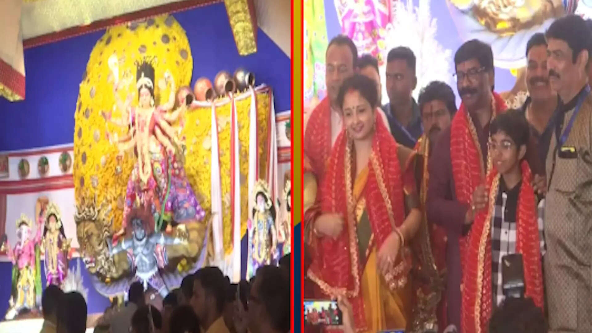 hemant soren: Jharkhand CM Hemant Soren inaugurates ‘Durga Pandal’ in ...