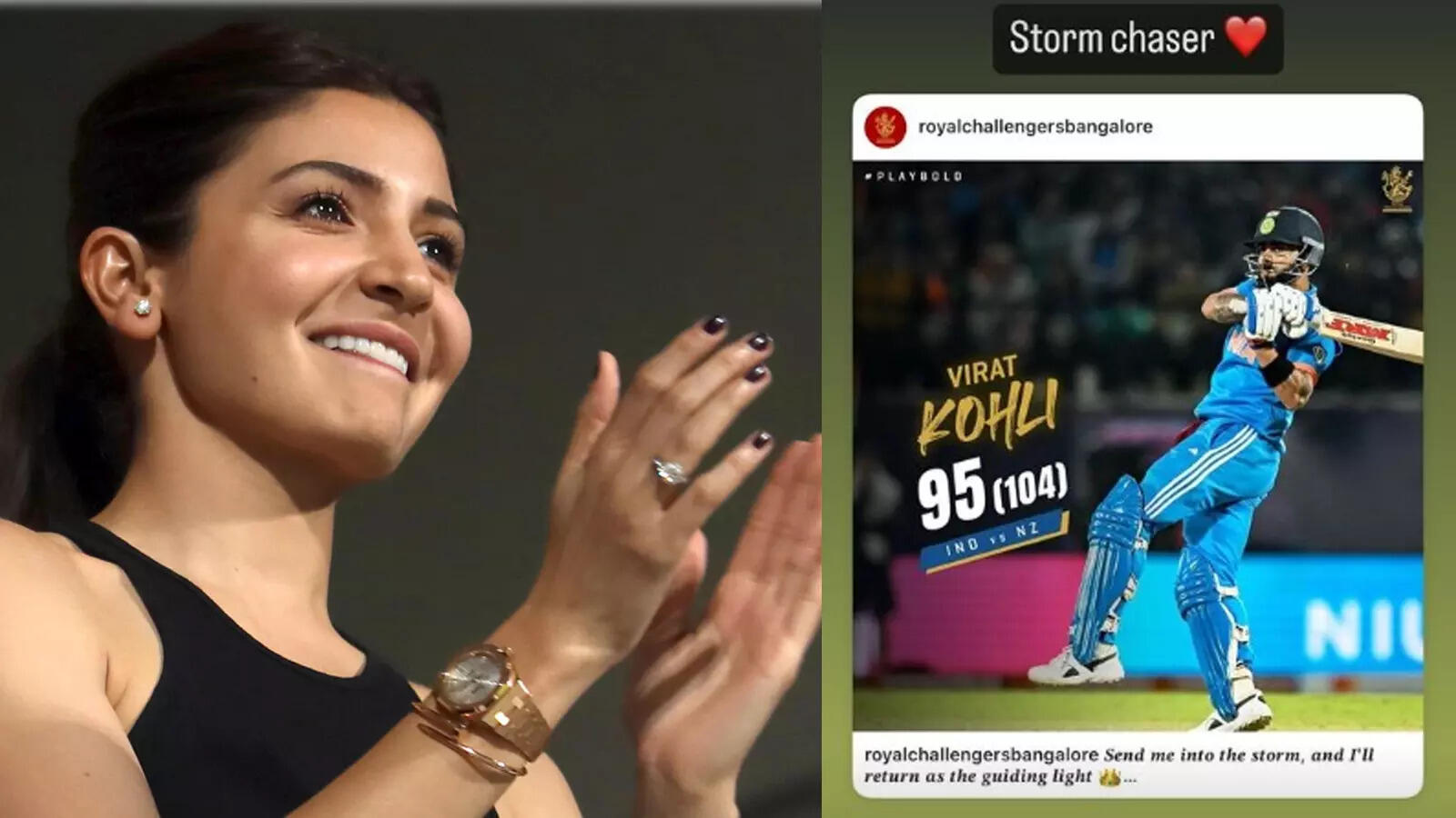 India's thrilling win against New Zealand at WC 2023: Anushka Sharma calls husband Virat Kohli ...
