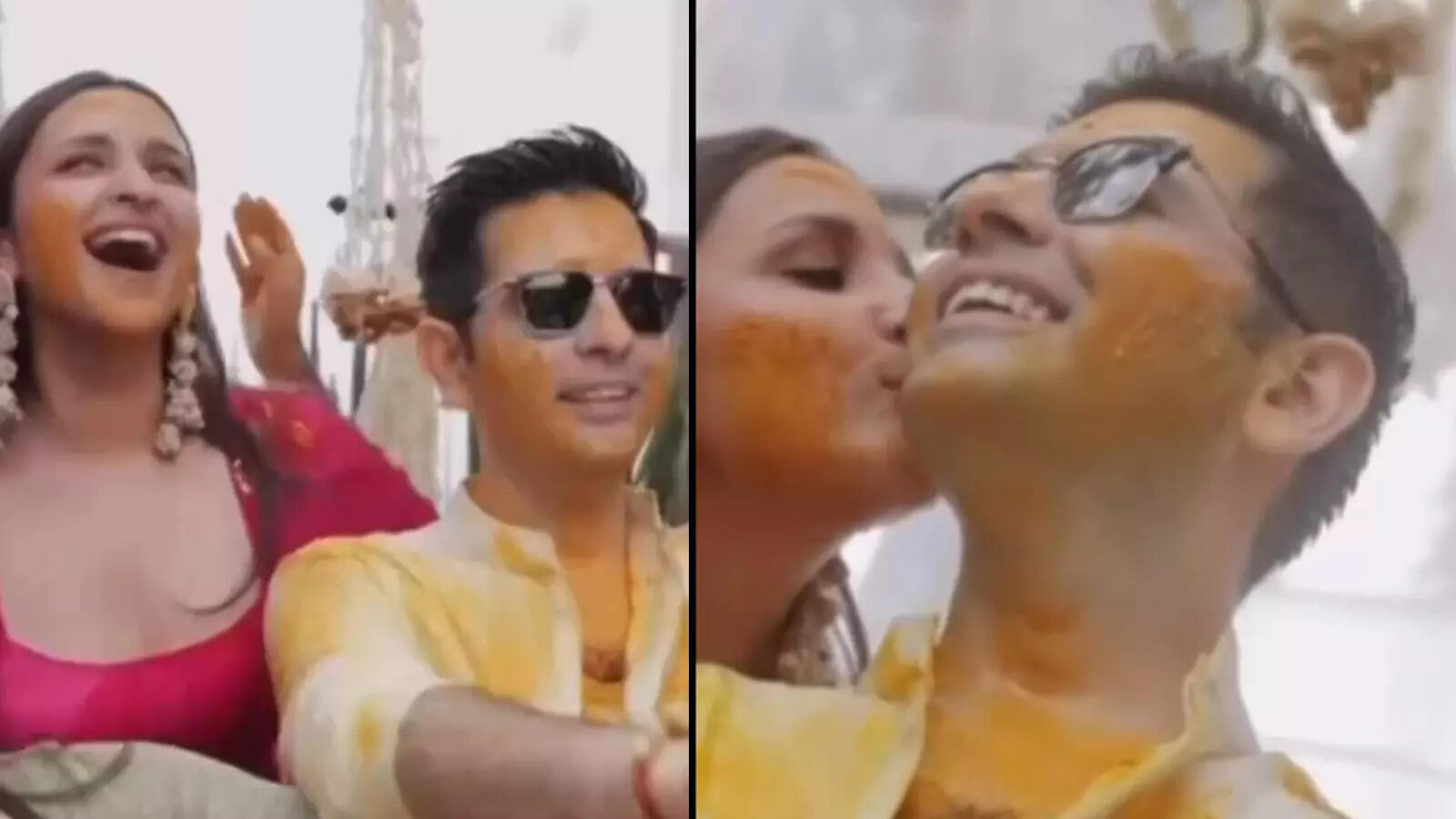 Unseen video! Parineeti Chopra gives a sweet kiss to Raghav Chadha as they dance during their ...