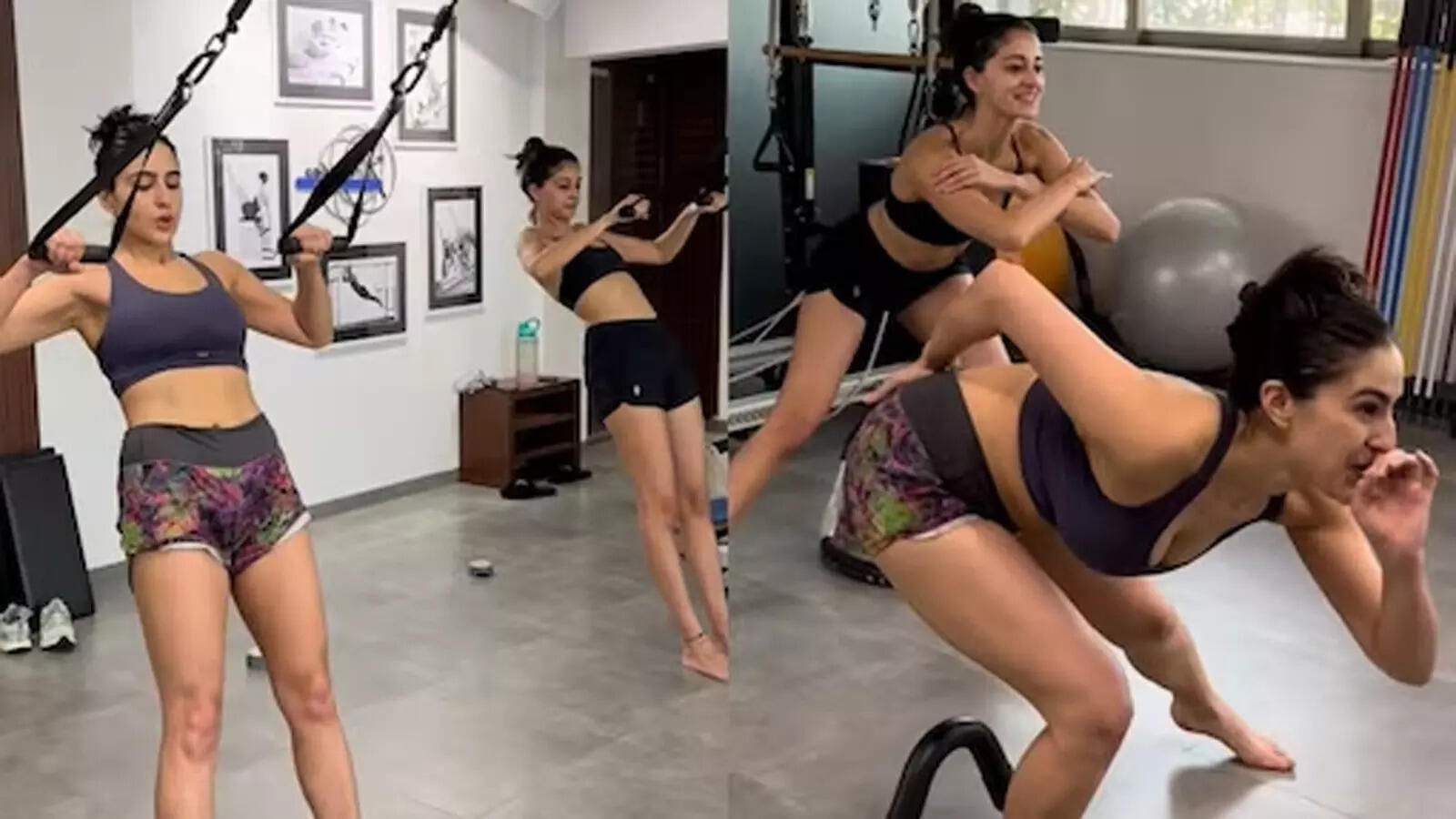Sara Ali Khan and Ananya Panday shell out major workout goals in this FUNNY video- watch