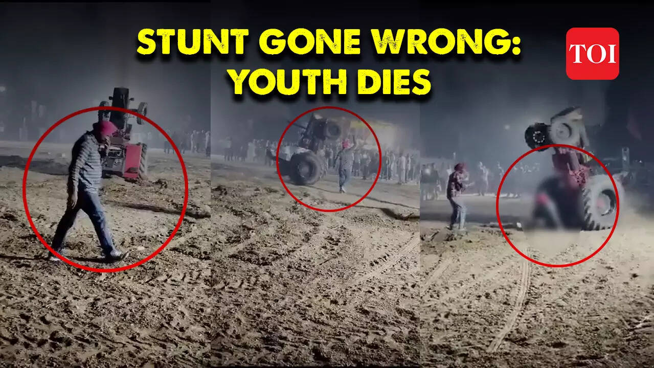Caught on cam: Man crushed to death by tractor while performing stunt ...