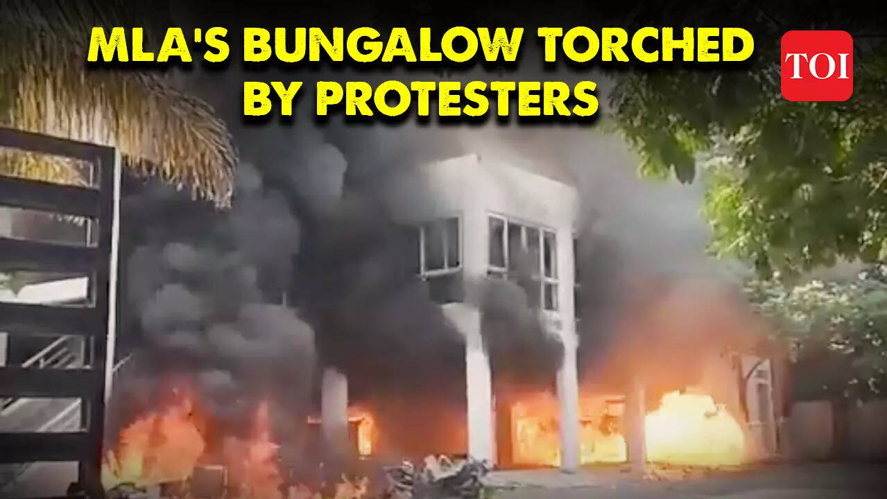 Maratha quota protest: NCP MLA Prakash Solanke's house torched by ...