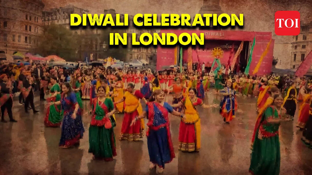 Diwali in London: Mayor Sadiq Khan lights up Trafalgar Square for ...