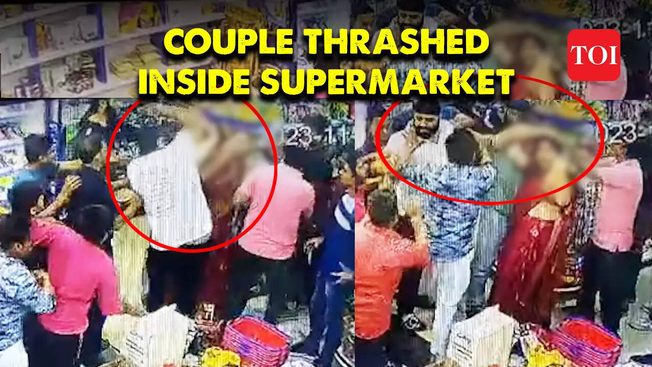 CCTV: Group of men thrashes couple inside supermarket over road rage ...