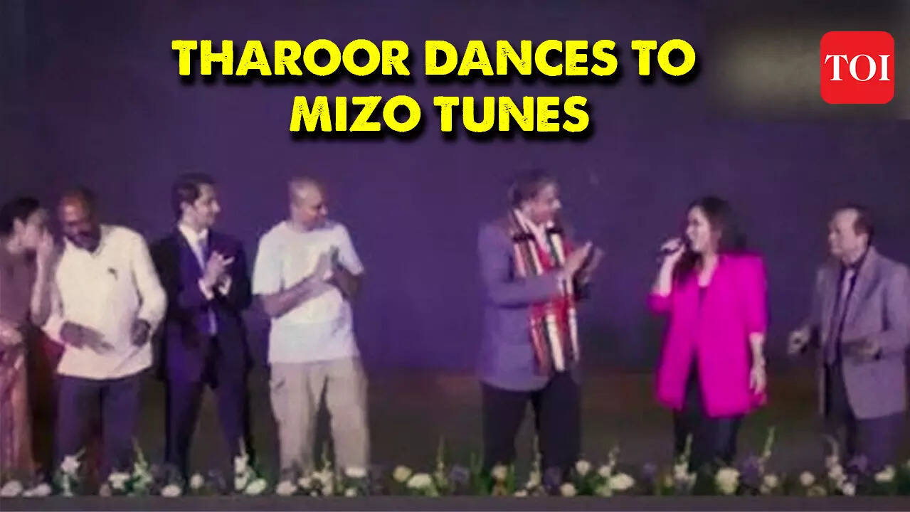 Congress’ Shashi Tharoor dances to Mizo songs in Aizawl, Mizoram