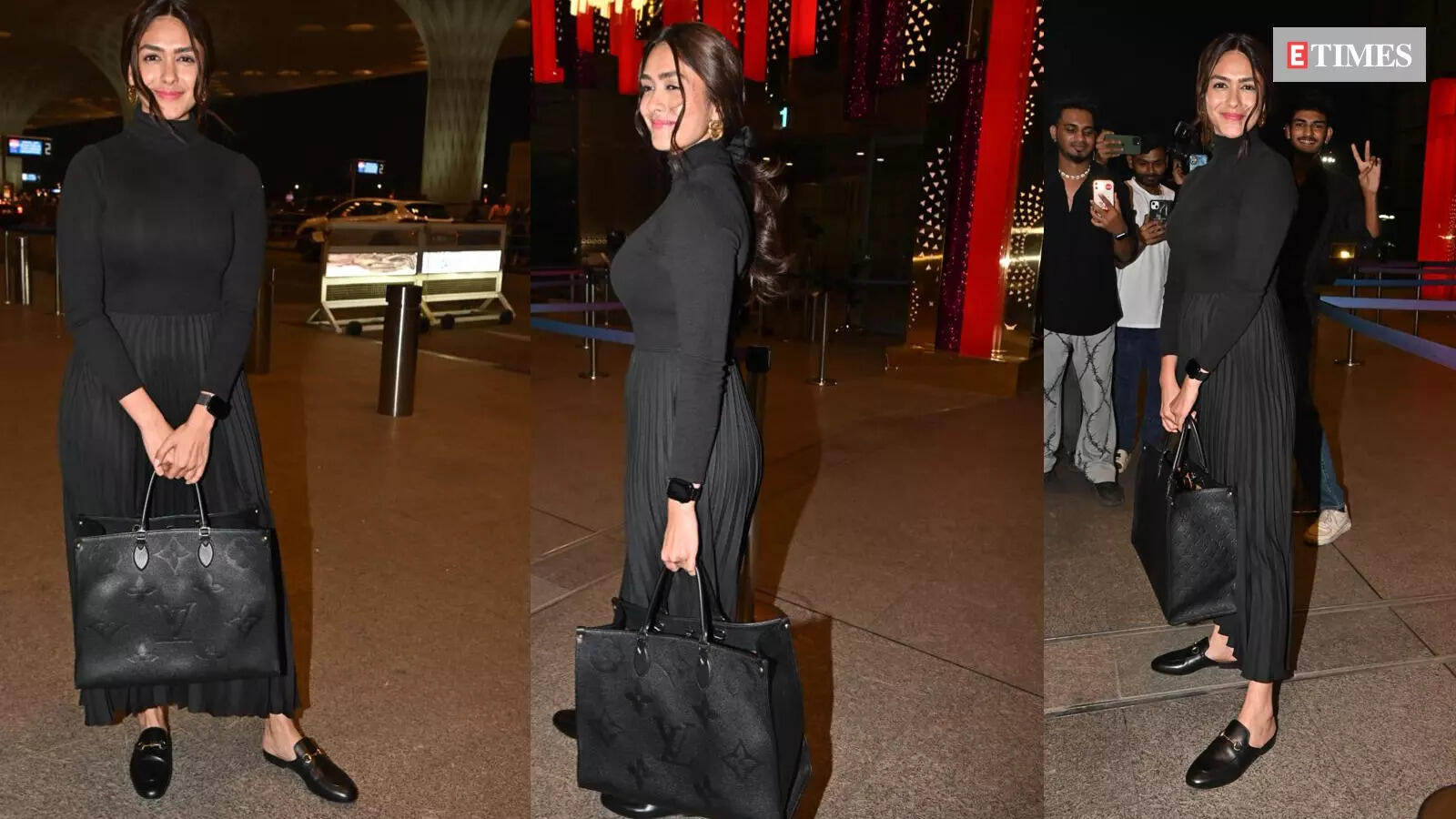 Mrunal Thakur strikes a PEERFECT pose, gets involved in chit-chat with ...