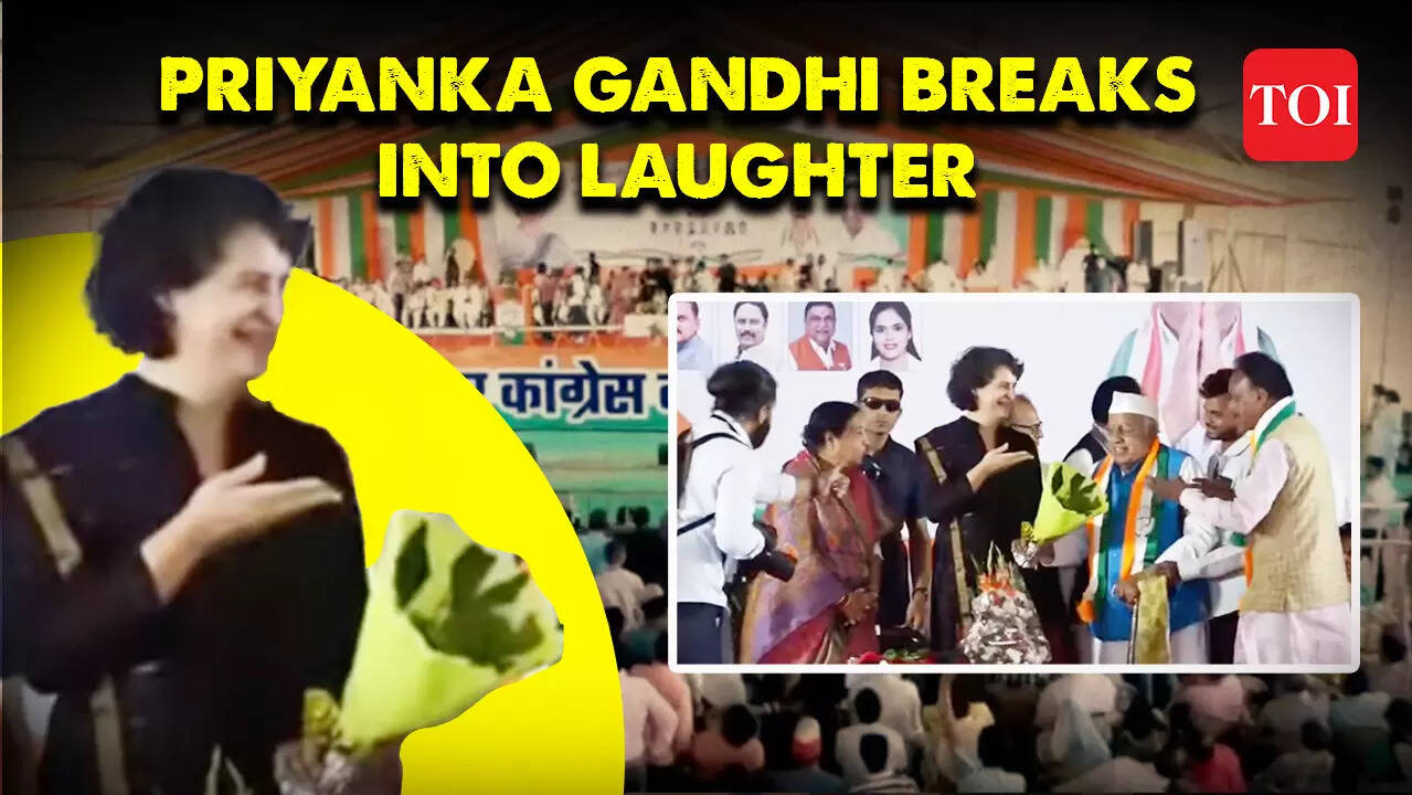 Watch: 'Phool bina guldasta', why Priyanka Gandhi couldn't stop laughing