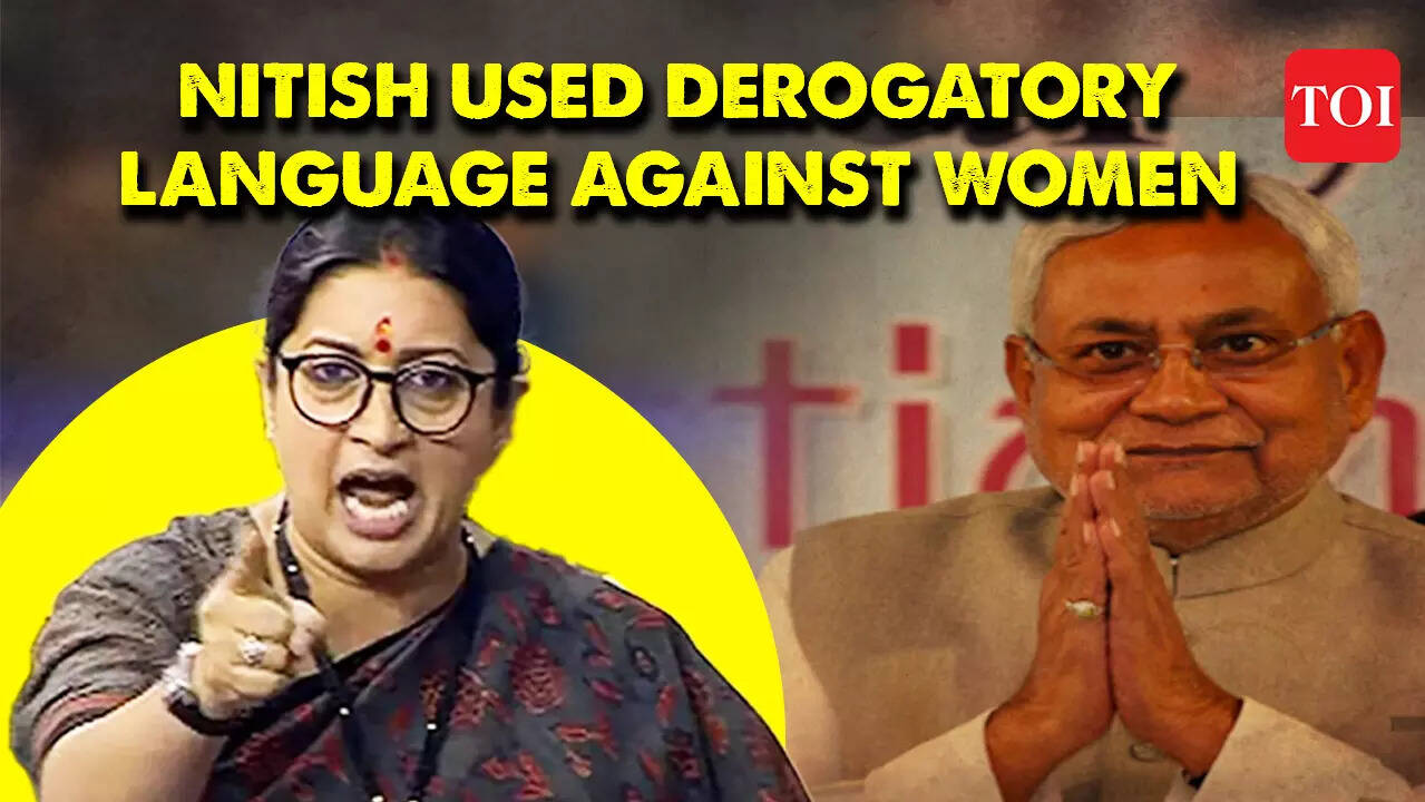 'Why is Congress silent?' Smriti Irani's jibe at Nitish Kumar's controversial remark on ...
