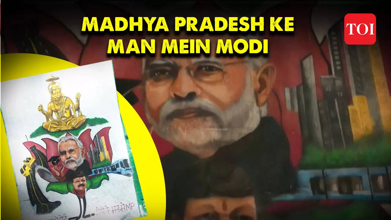 MP: Rangoli artist makes ‘Madhya Pradesh ke man mein Modi’ rangoli