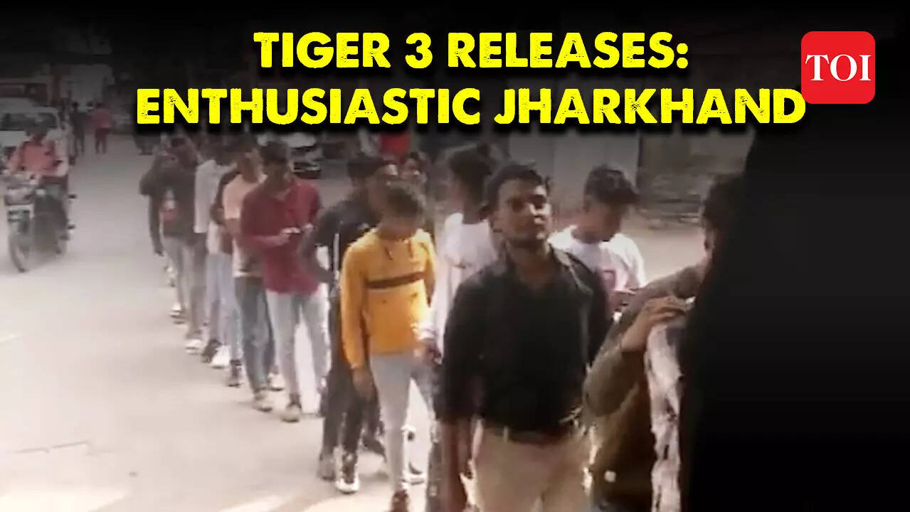 Blockbuster buzz in Ranchi: Long queues outside cinema hall as Tiger 3 ...