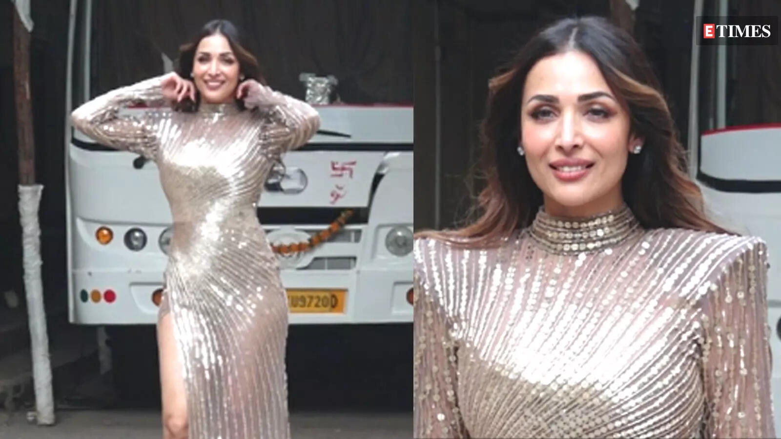 Can you guess the price of Malaika Arora’s this embellished bodycon gown?