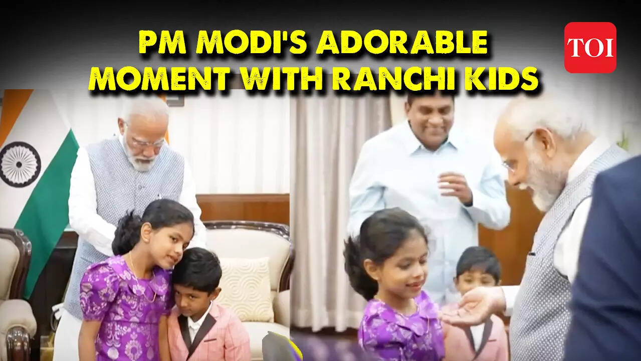 Prime minister's playdate: Modi's warm bonding session with Ranchi's little ones