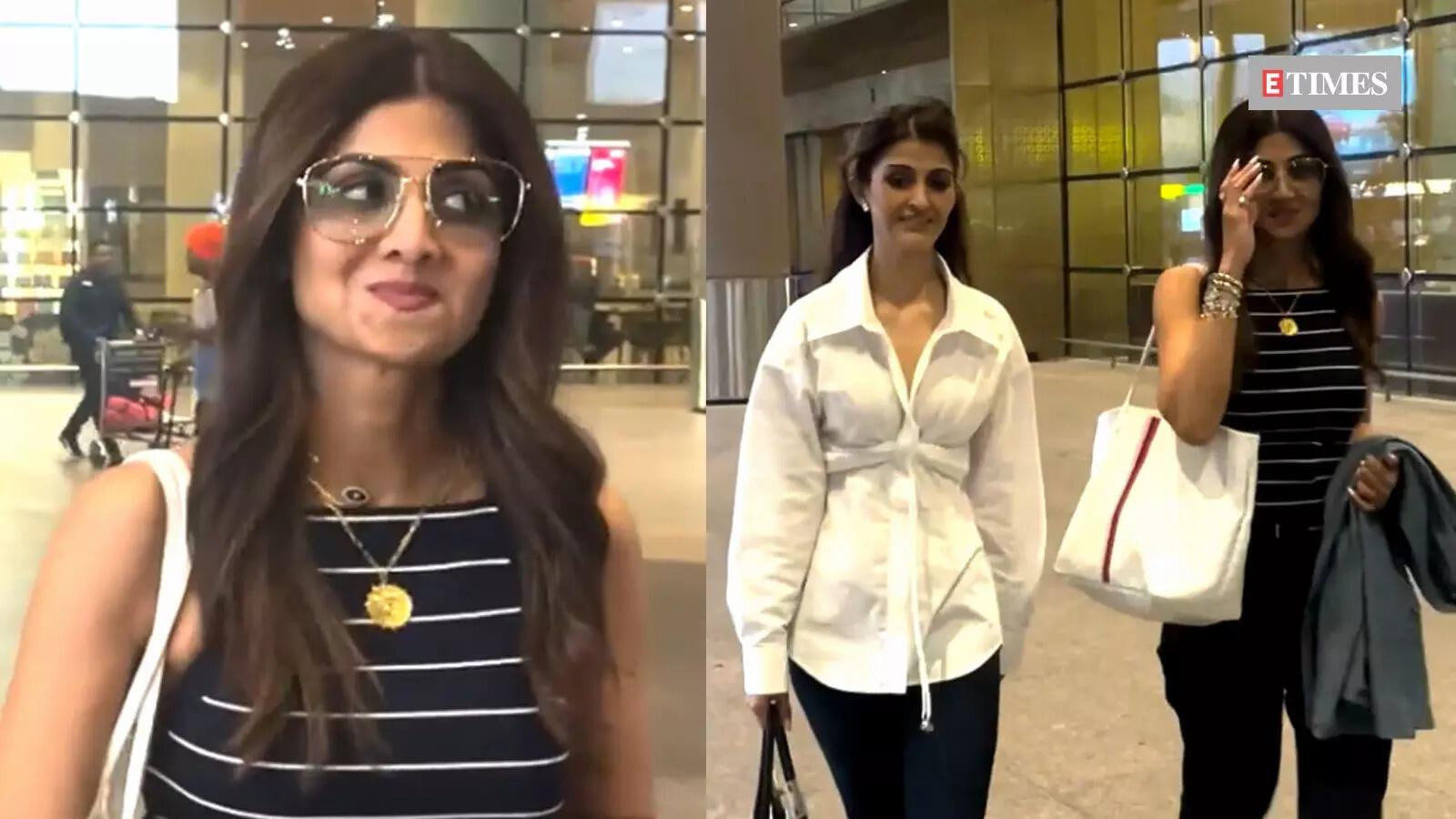 'Aaram se bhai': Shilpa Shetty asks paparazzi to be careful as they click her at airport