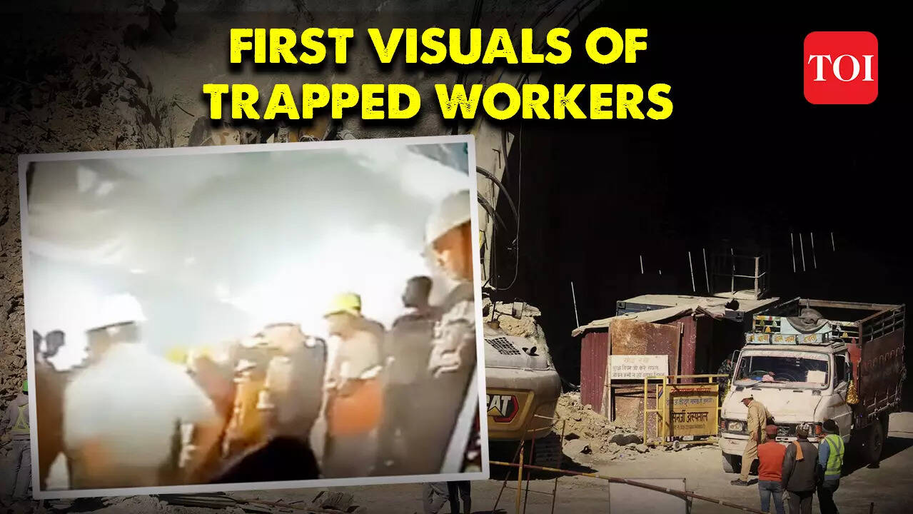 Uttarkashi Tunnel Collapse: First visuals of the trapped workers emerge ...