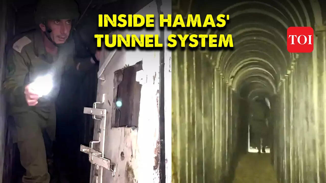 Video shows Hamas tunnel system complete with kitchen, toilets ...