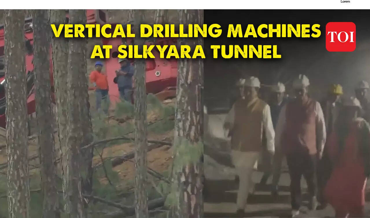Uttarkashi tunnel rescue operation: Vertical drilling machines arrive at top of Silkyara tunnel