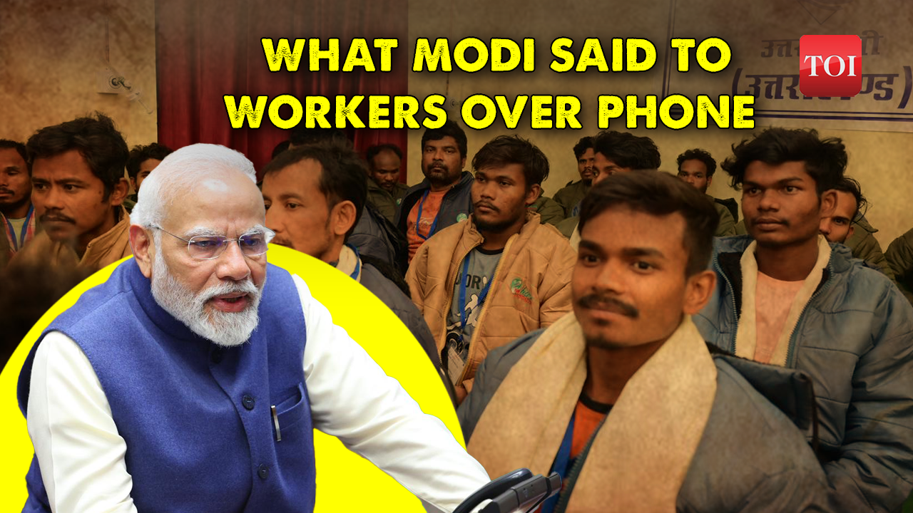Watch: PM Modi speaks to workers rescued from Uttarakhand tunnel over ...