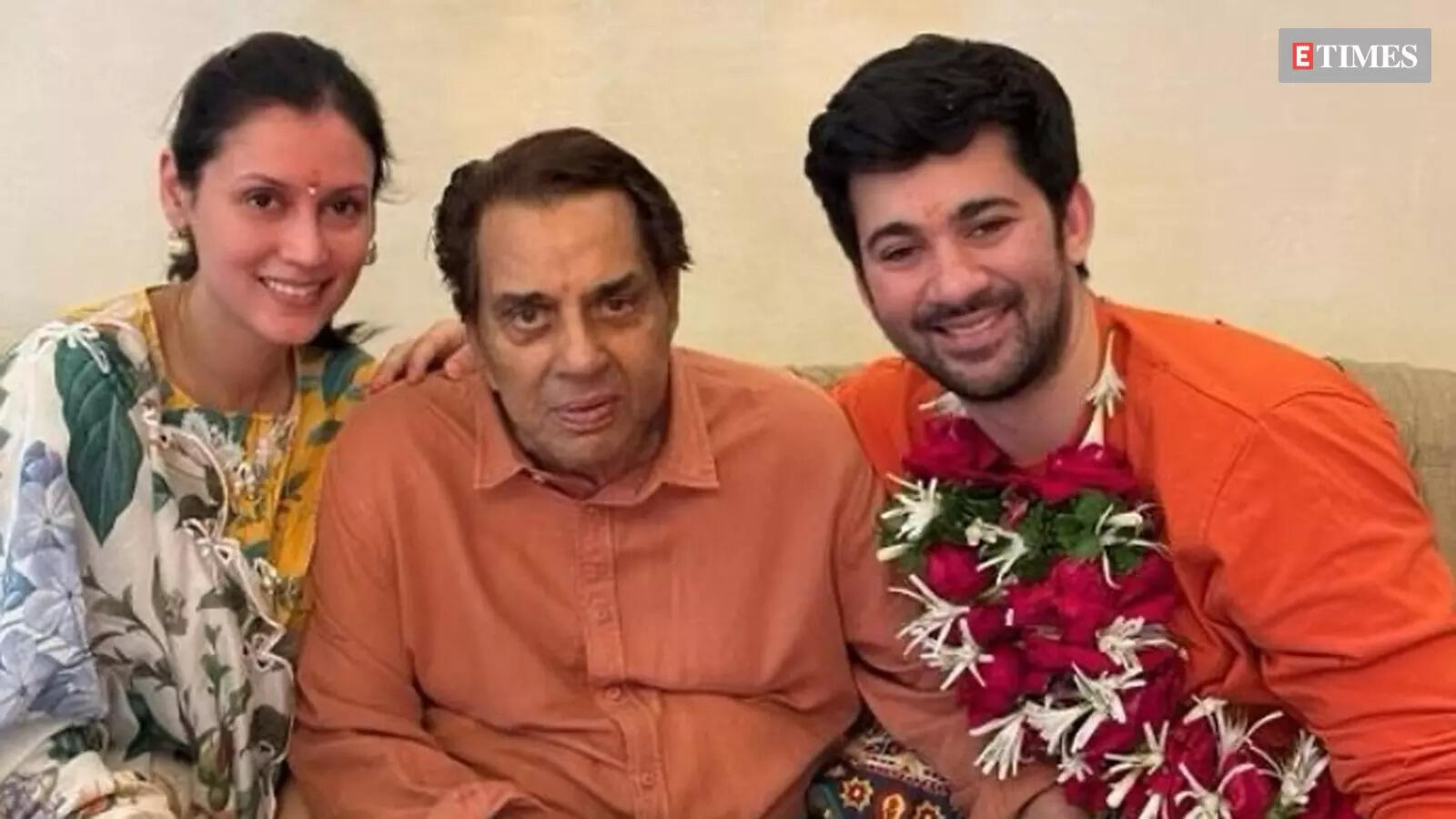 Sunny Deol's son Karan Deol shares unseen photo with wife Drisha Acharya and grandfather ...