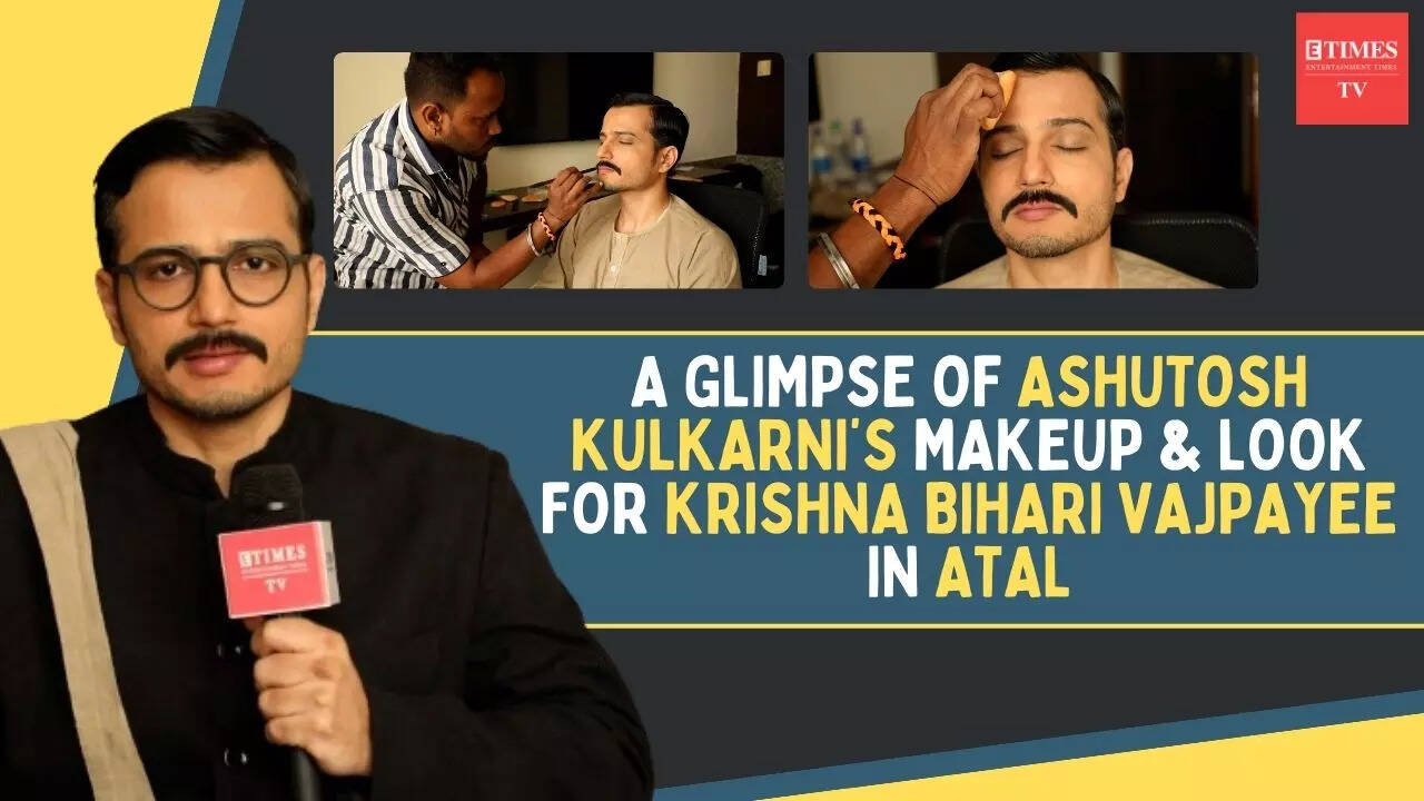 ashutosh: Ashutosh Kulkarni’s transformation to Krishna Bihari Vajpayee for Atal | BTS video ...