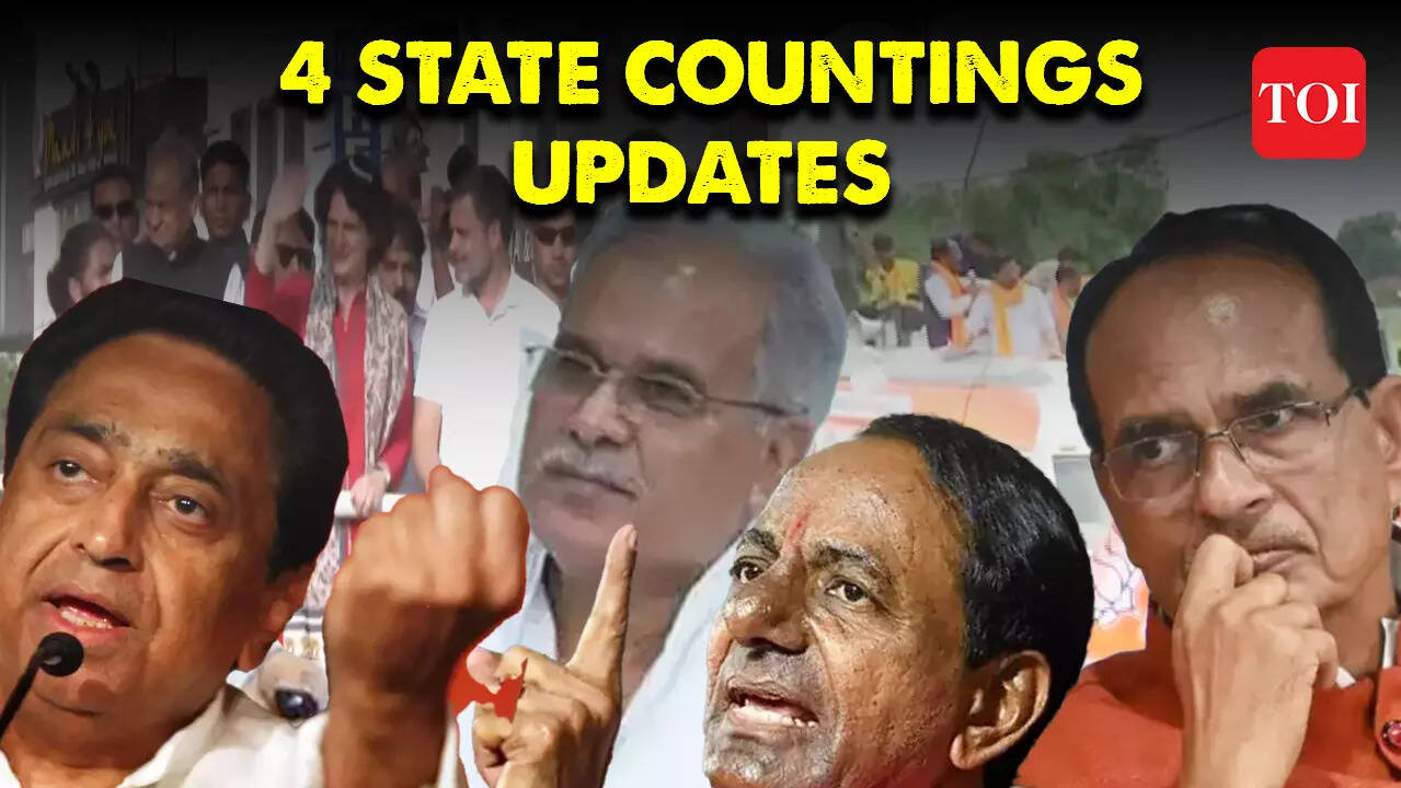 Four states Chunav Result 2023: BJP going strong in MP, Rajasthan ...