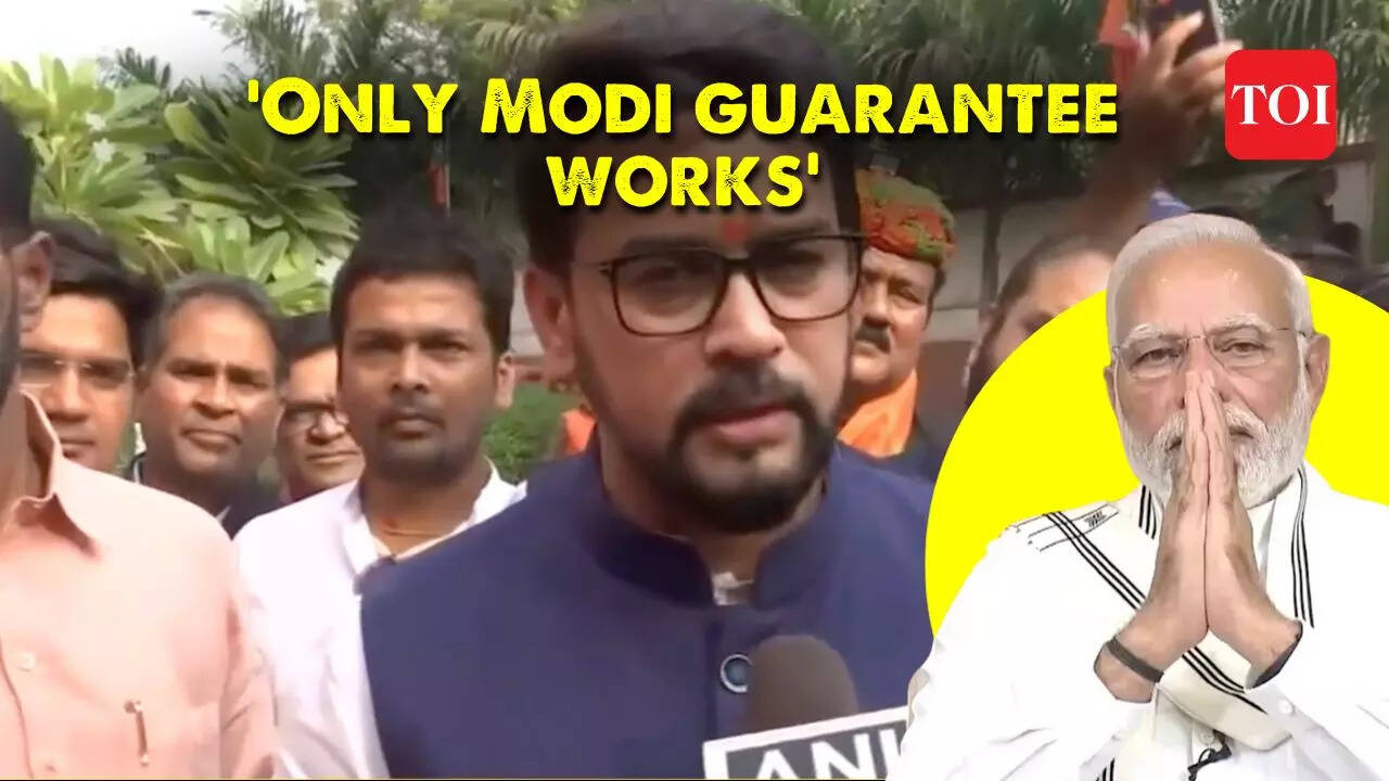 Congress’ guarantees failed, only Modi guarantee works: Anurag Thakur after BJP registers ...