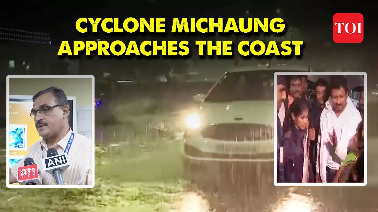 Several parts of Chennai receive heavy rainfall as Cyclone Michaung ...